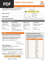 Carpentry Math Practice Test 1 | PDF | Area | Rectangle