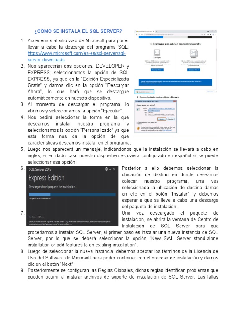 Guía de Instalación de SQL Server 2019 | PDF | Servidor SQL de ...