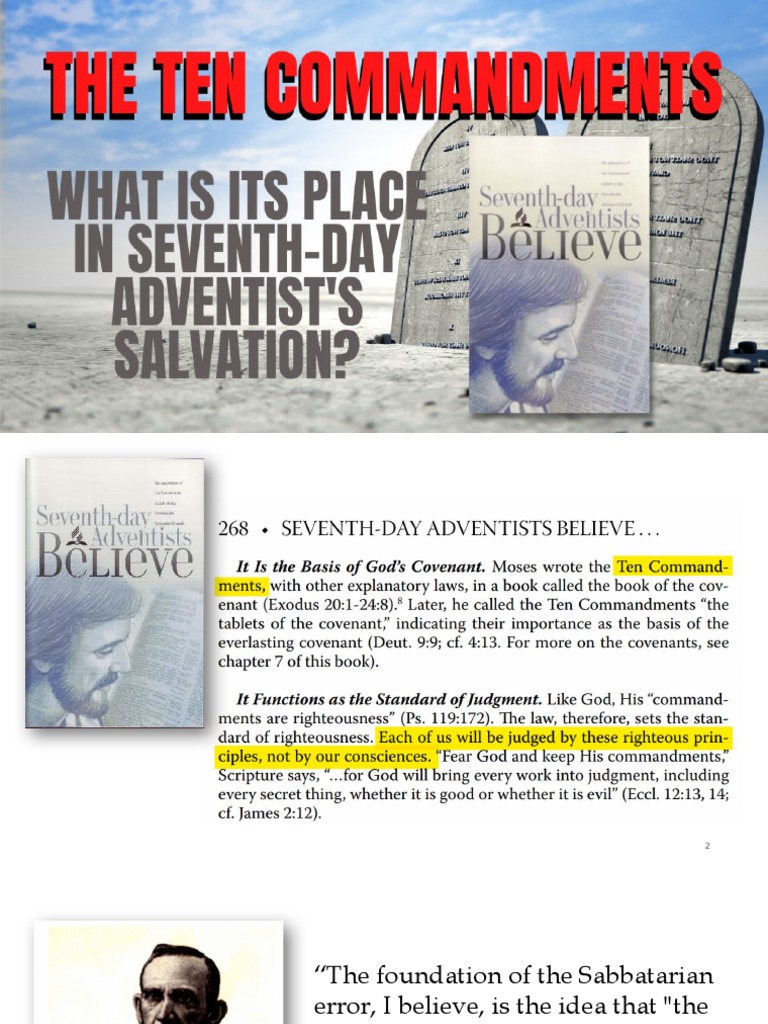 SDA's Ten Commandments Debate | PDF | Christian Belief And Doctrine ...