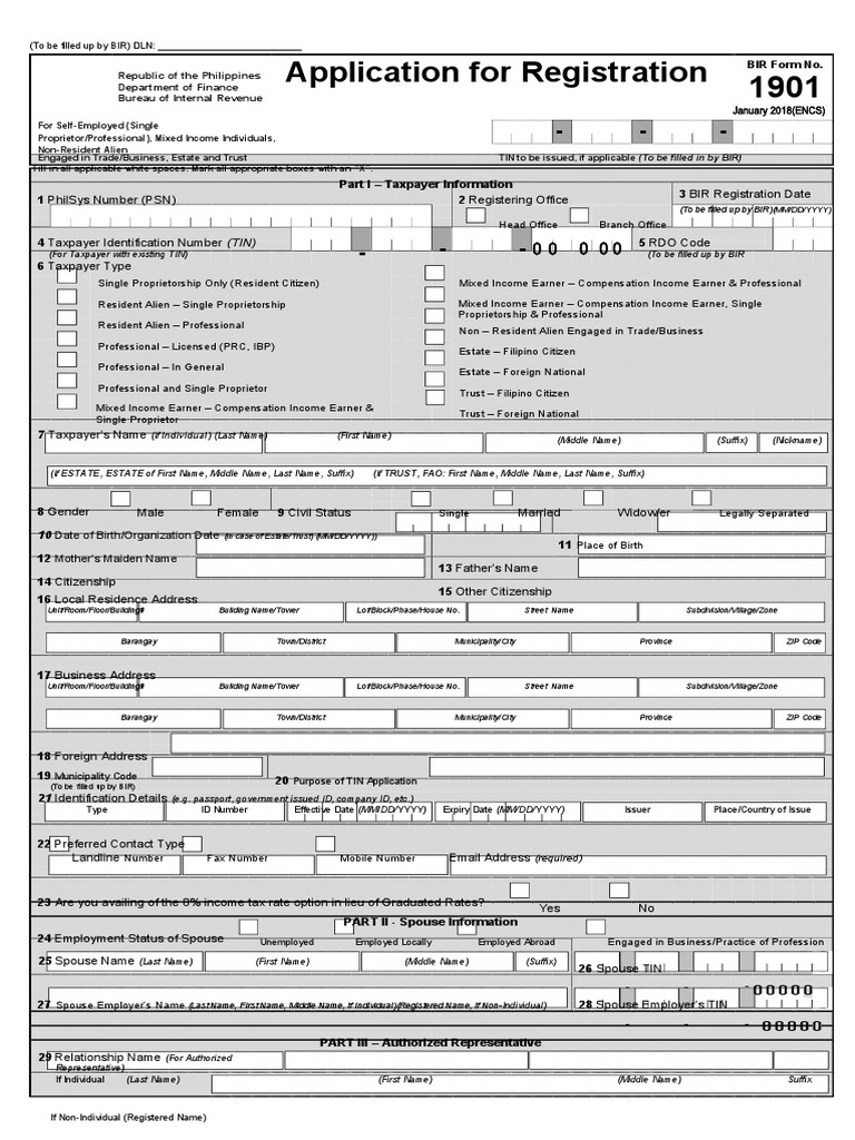 Application For Registration: Republic of The Philippines Department of ...