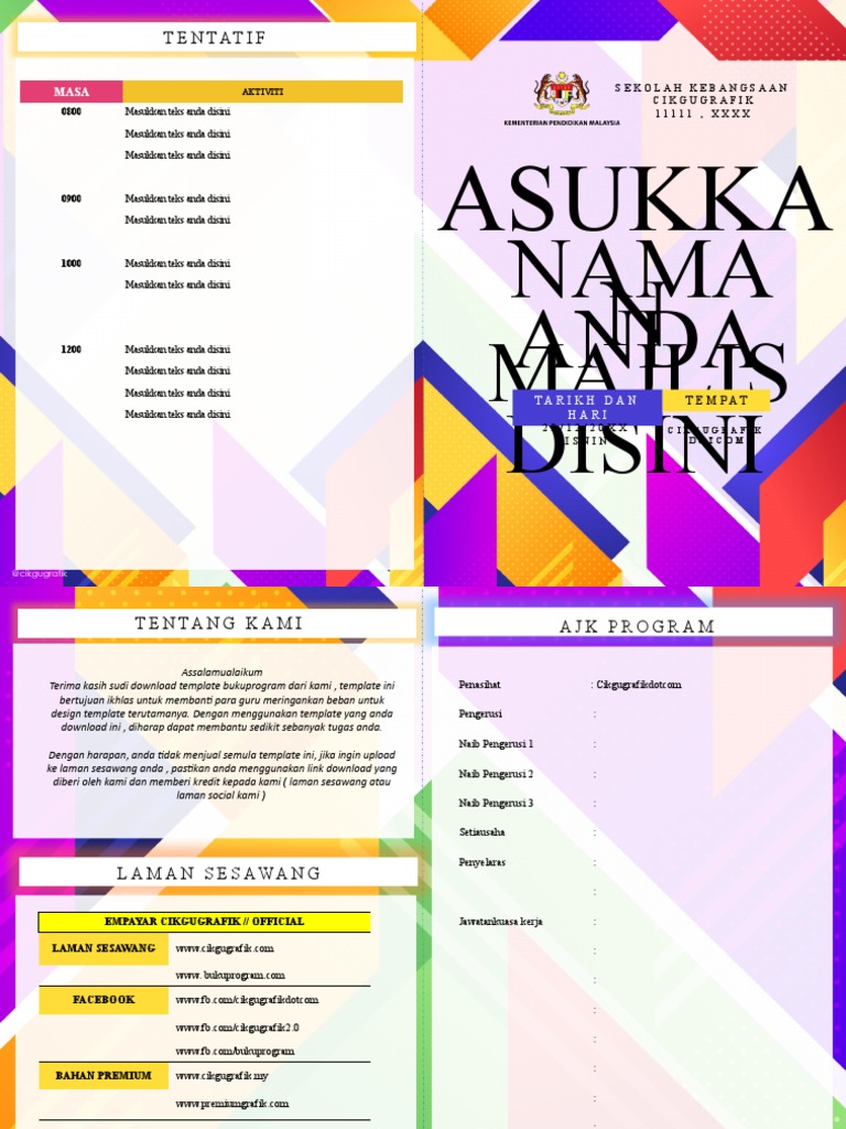 Template Buku Program Kosong | PDF