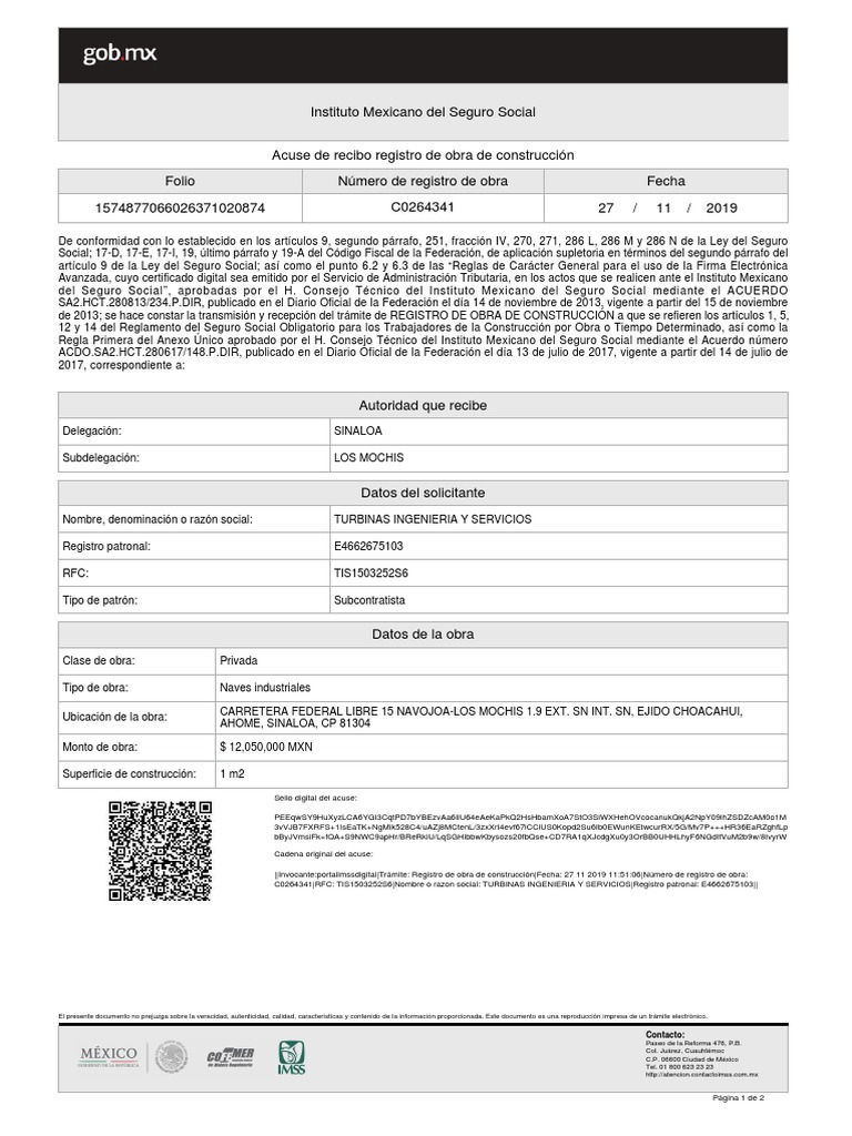 Siroc 01 Alta de Obra | Descargar gratis PDF | Gobierno