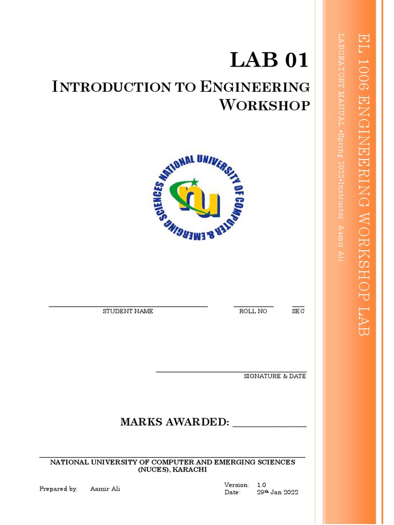 Ews Lab 01 | PDF | Engineering | Metalworking