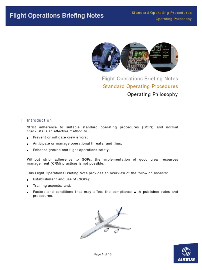 Flight Ops SOPs Guide | PDF | Cockpit | Air Traffic Control