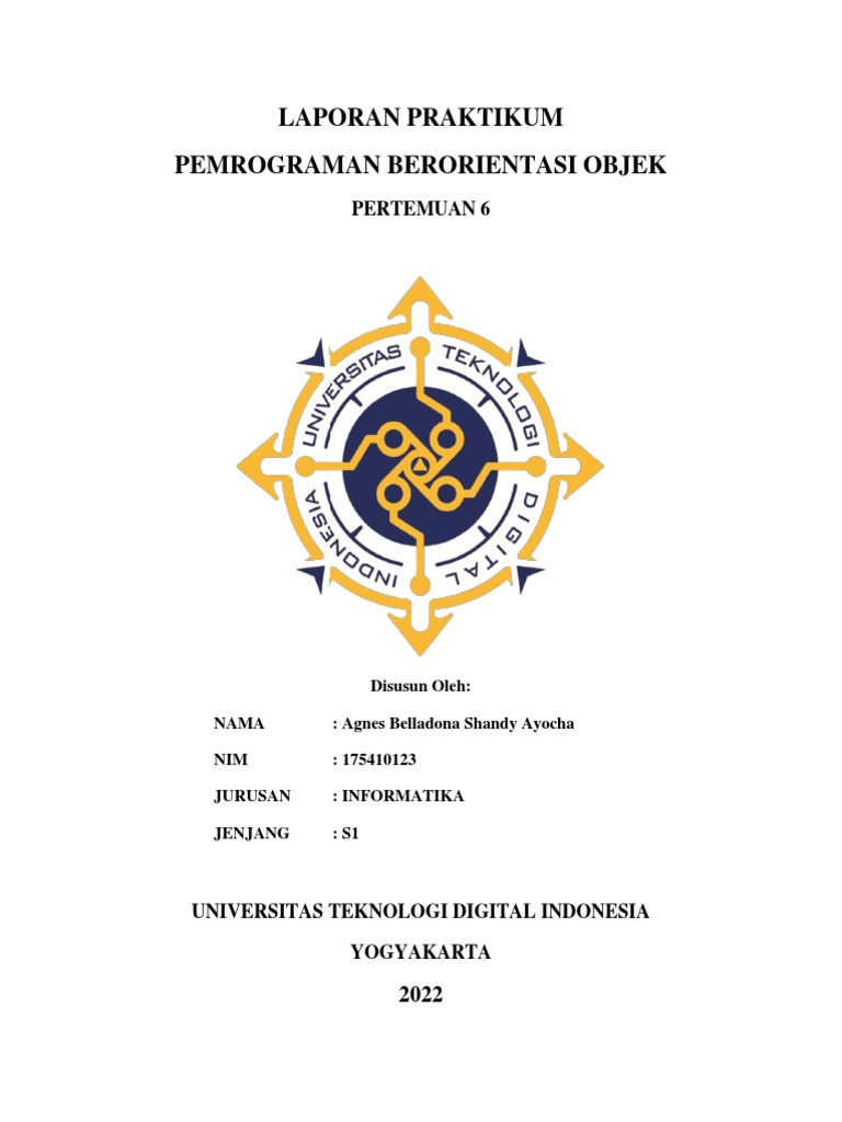 Laporan Praktikum PBO Pert 6 | PDF | Komputer