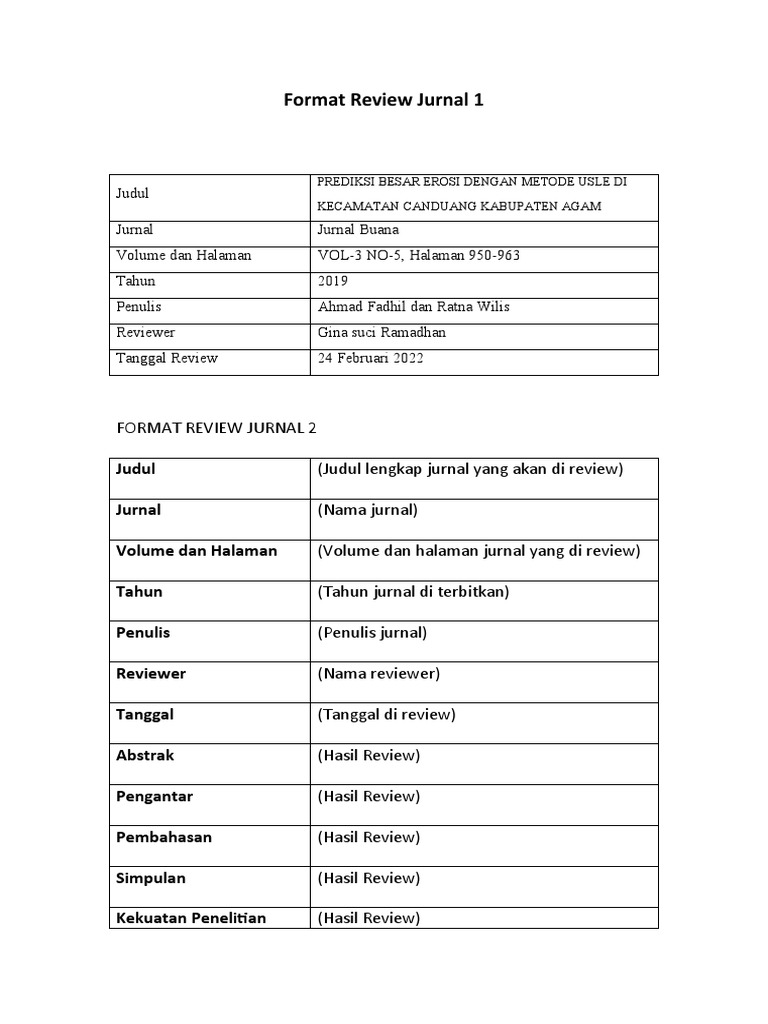 Format Review Jurnal | PDF