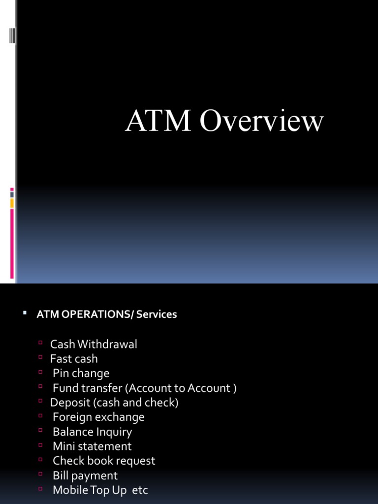 3.ATM Training Edited | PDF | Automated Teller Machine | Computing