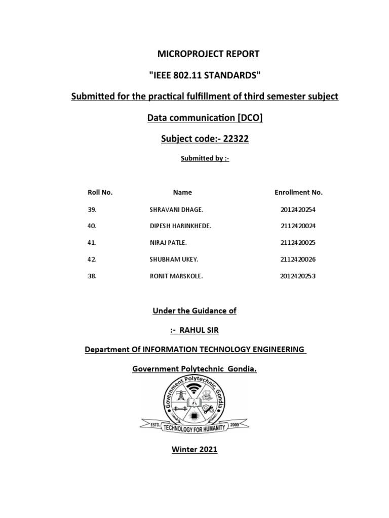 1.micro Project Dco Report | PDF