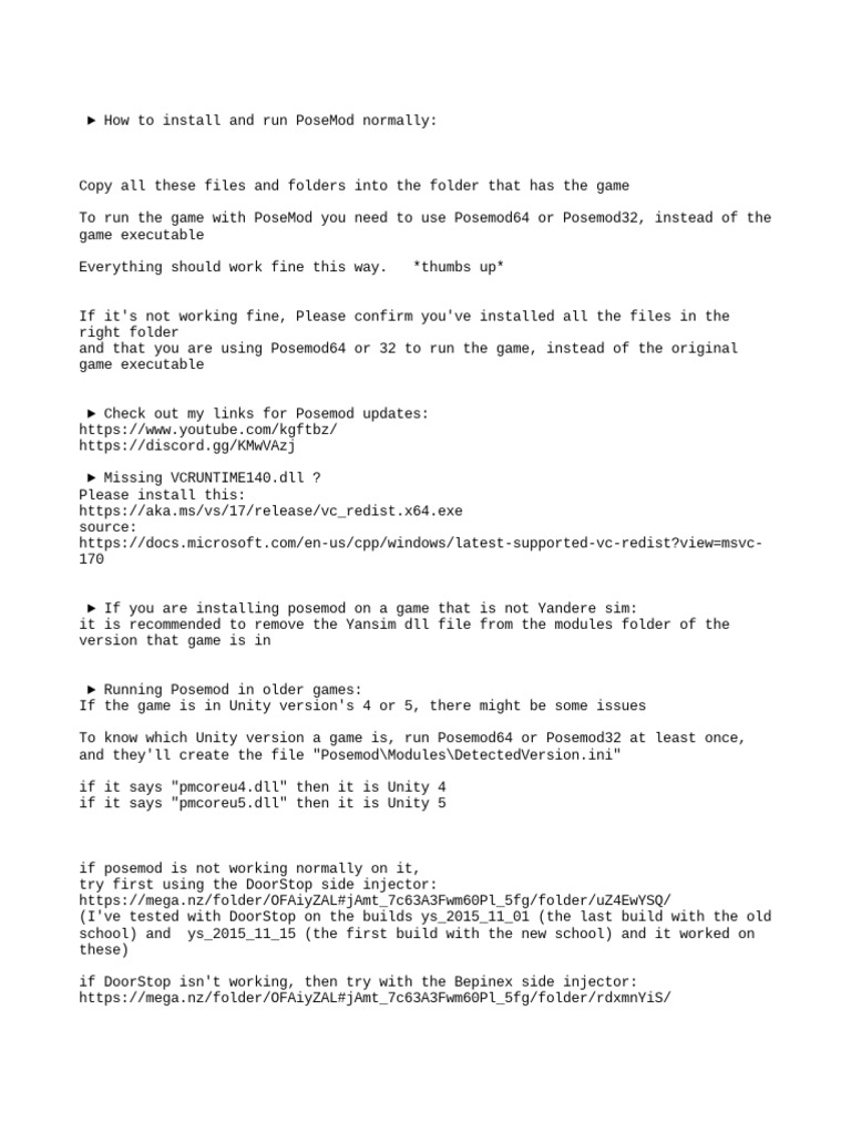 How To Install Posemod | PDF | Games & Activities | Computers