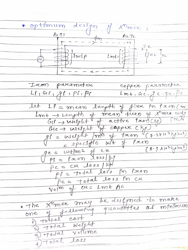 Optimum Design - Transformer | PDF