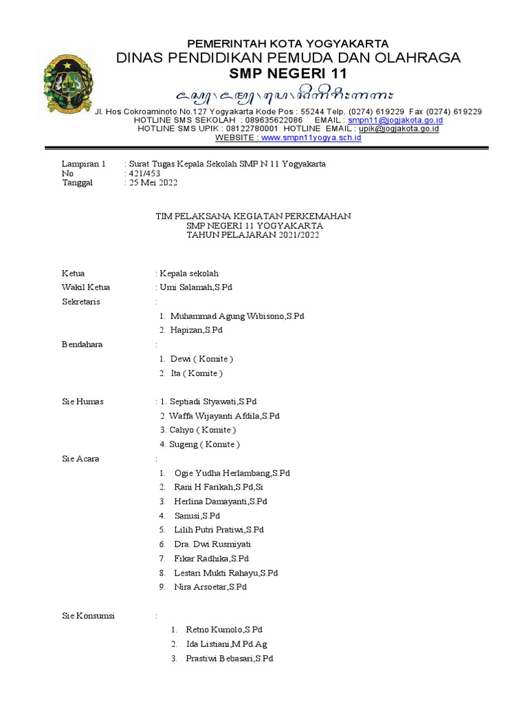 Surat Tgs Tim Guru | PDF | Perjalanan | Kesehatan Holistik