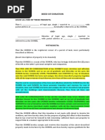 Deed of Donation - Format | PDF | Deed | Law And Economics
