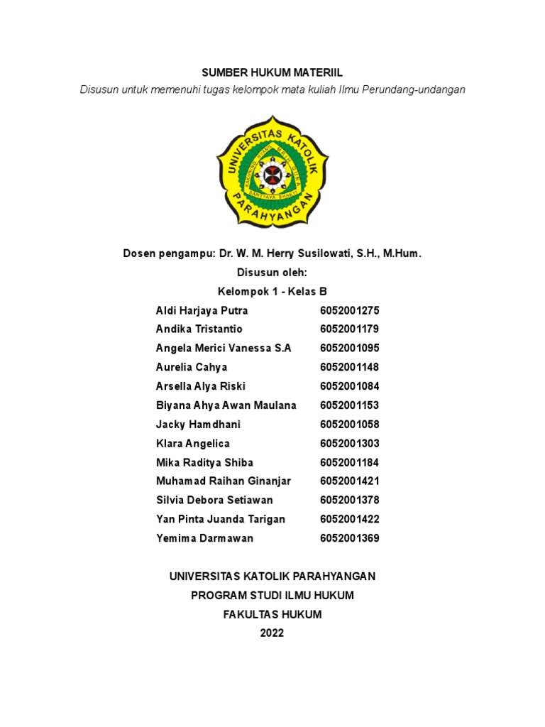 Makalah Sumber Hukum Formil Dan Materil | PDF