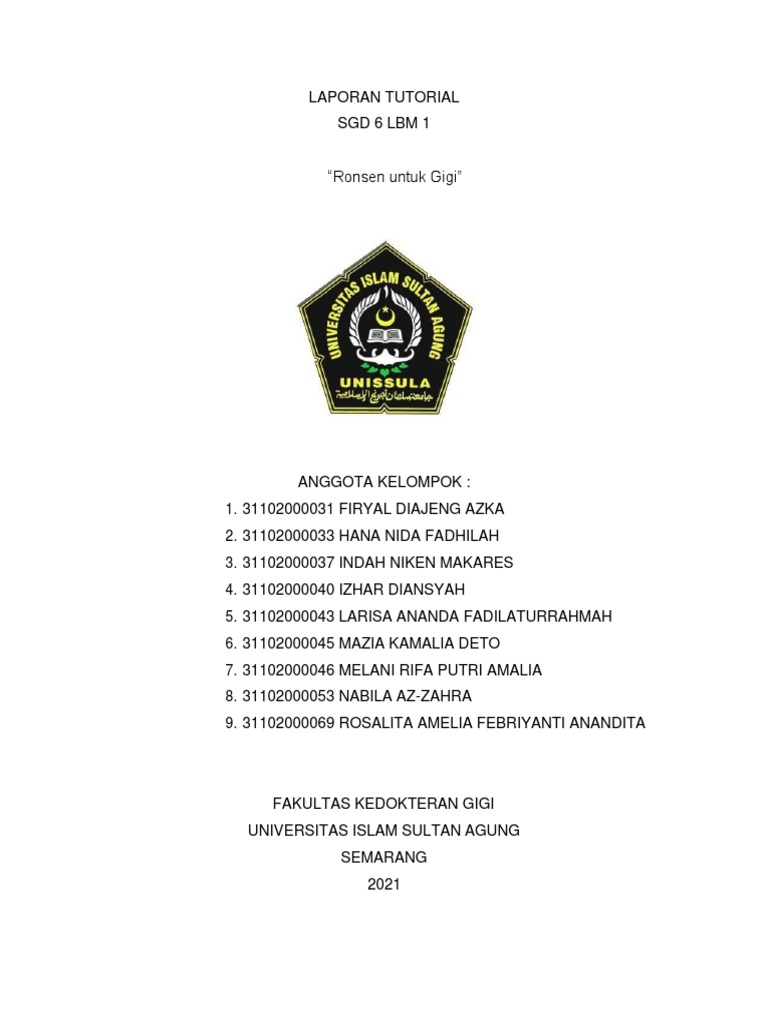 Laporan Tutorial sgd6 lbm1 | PDF