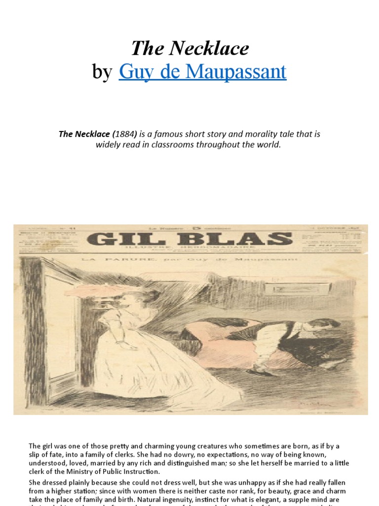 The Necklace: Guy de Maupassant | PDF