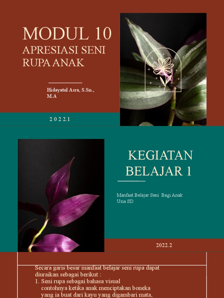 Modul 10. Apresiasi Seni Rupa Anak SD | PDF