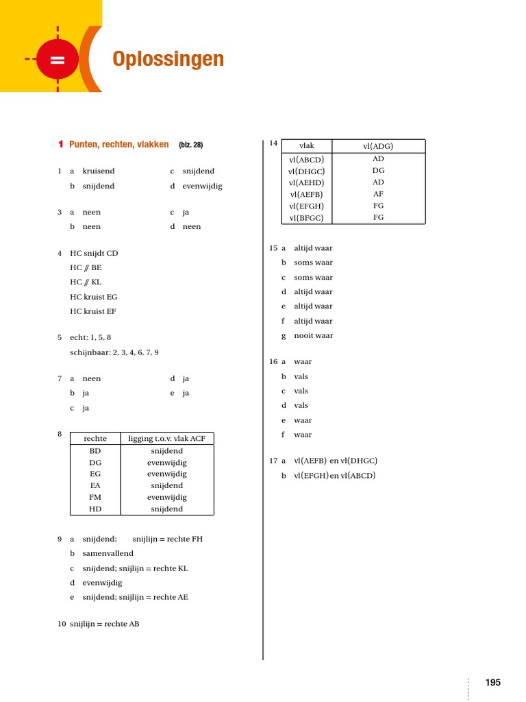 Uitkomsten VBTL 5-6 Ruimtemeetkunde | PDF