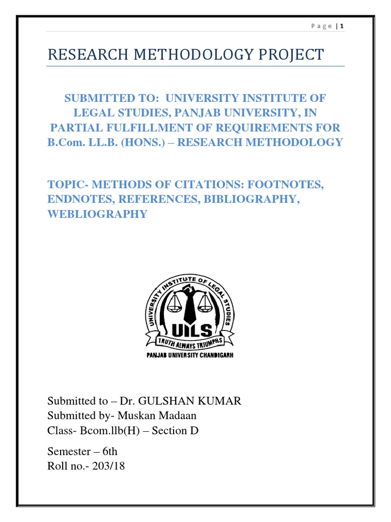 Research Methodology Project | PDF | Citation | Apa Style