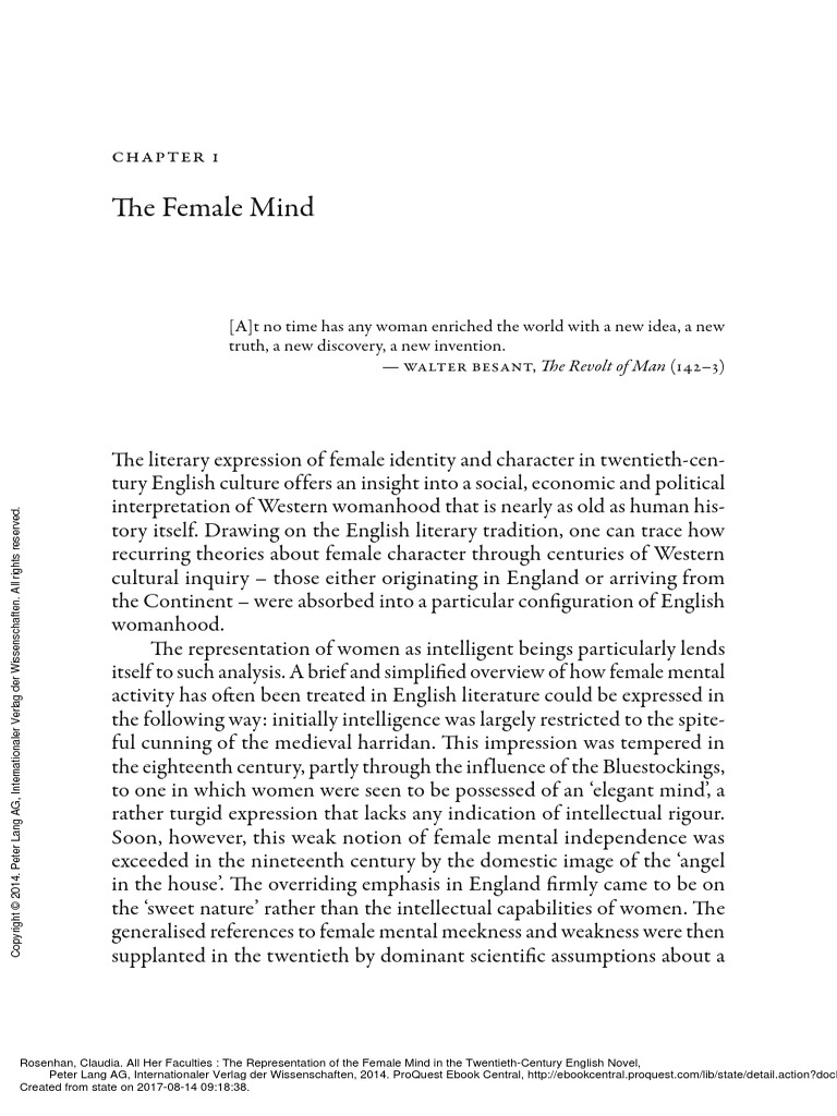The Female Mind | PDF | Reason | Immanuel Kant