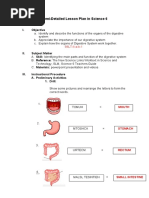 Grade 8-Digestive Lesson Plan | PDF | Human Digestive System | Digestion