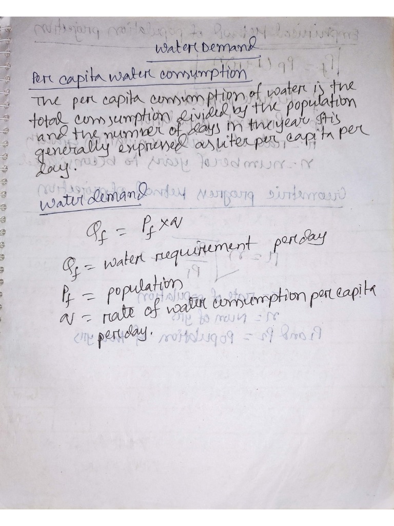 Population Estimation and Fire Water Demand | PDF