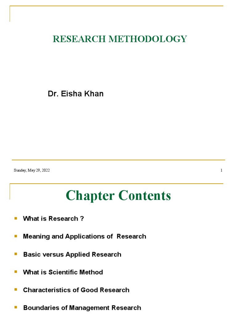 Research Methodology: An Introduction | PDF | Scientific Method | Cognition