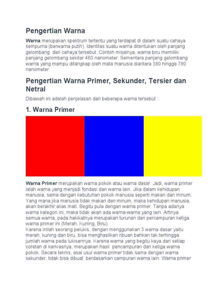 Pengertian Warna | PDF