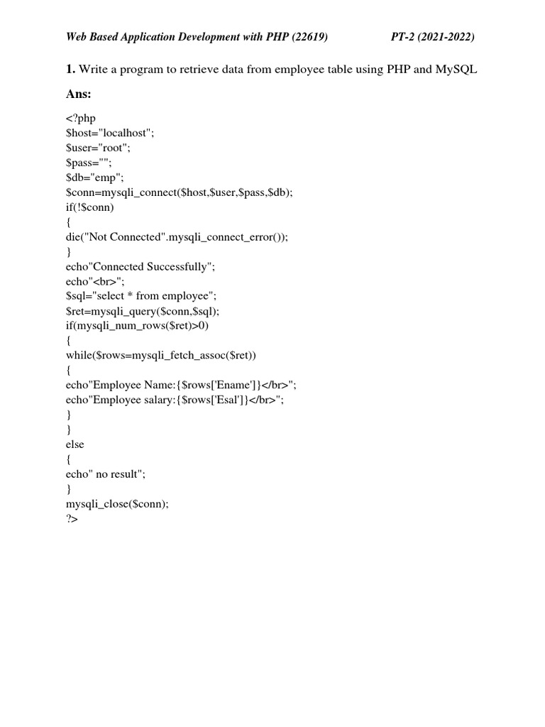 PT2-WBP-QB-2021 2022 | Descargar gratis PDF | Php | Class (Computer Programming)