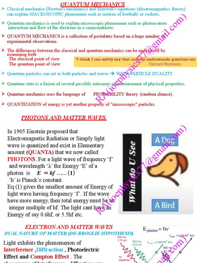 Quantum MEchanics | PDF | Quantum Mechanics | Schrödinger Equation