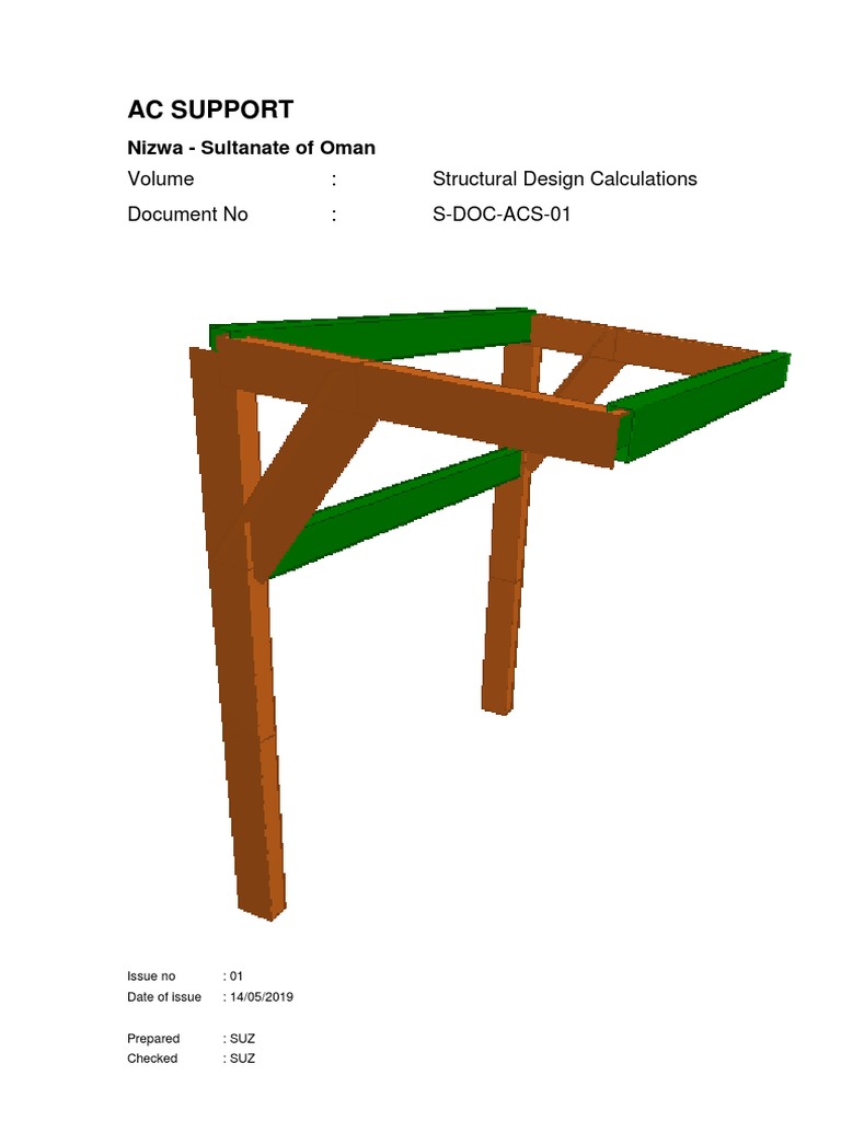 AC Support Structural Design Report | PDF | Applied And ...