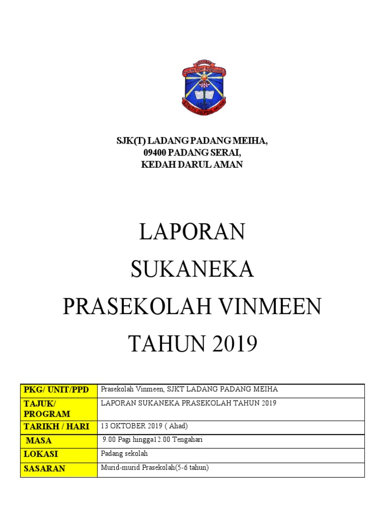 Laporan Sukaneka 2019 | PDF