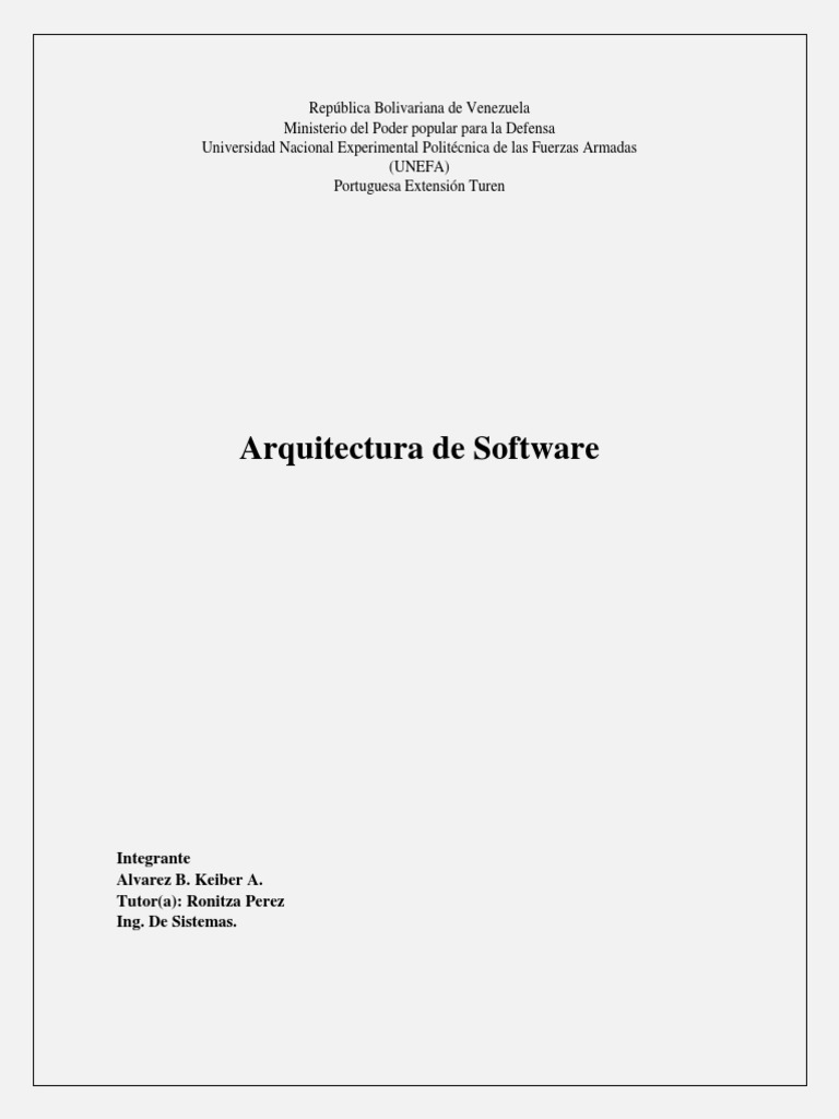 Analisis De Sistemas Pdf Software Arquitectura De Software