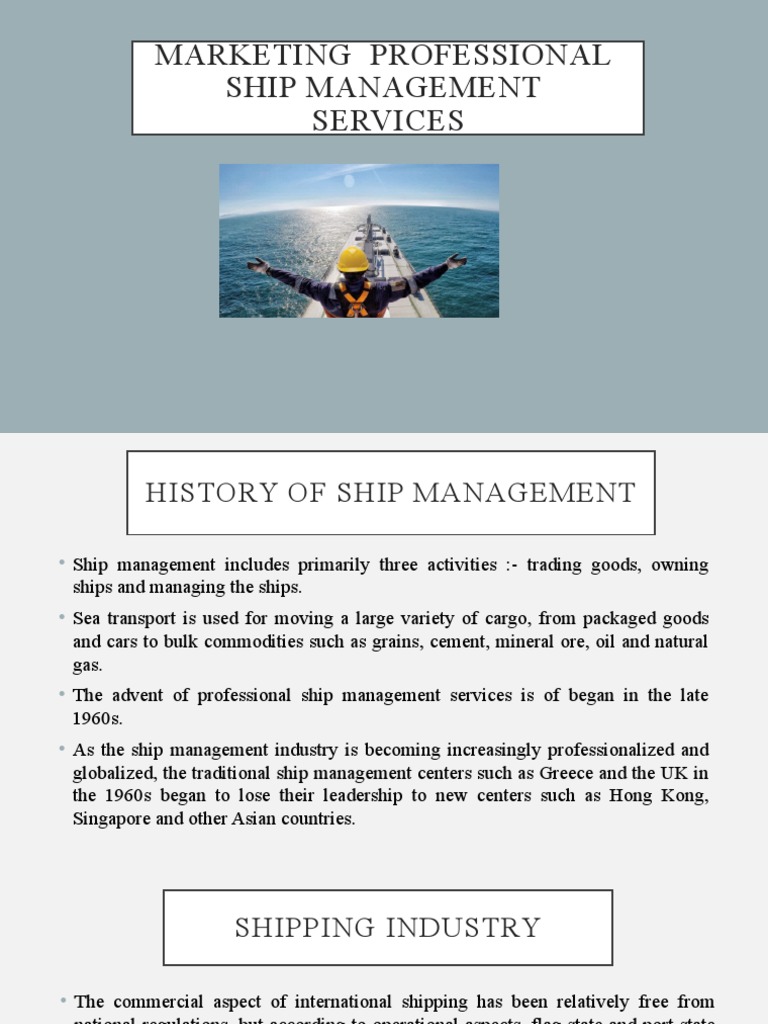 Marketing Professional Ship Management Services: A Comprehensive ...