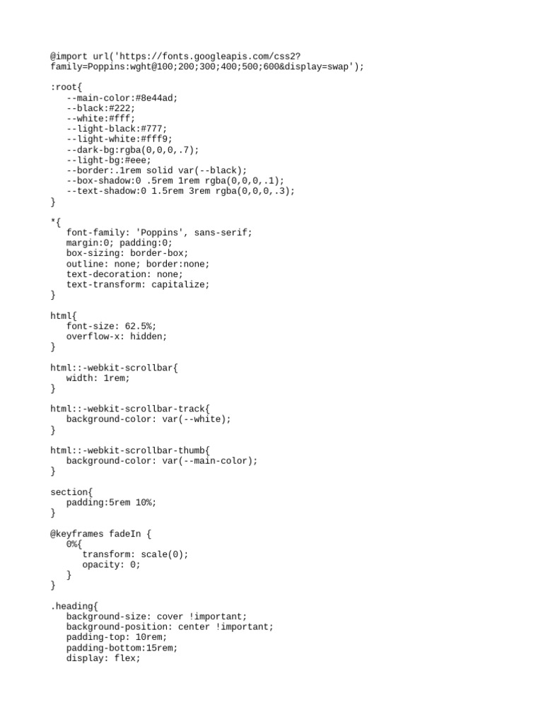 A Stylesheet for Creating a Responsive Website Design with Styling ...