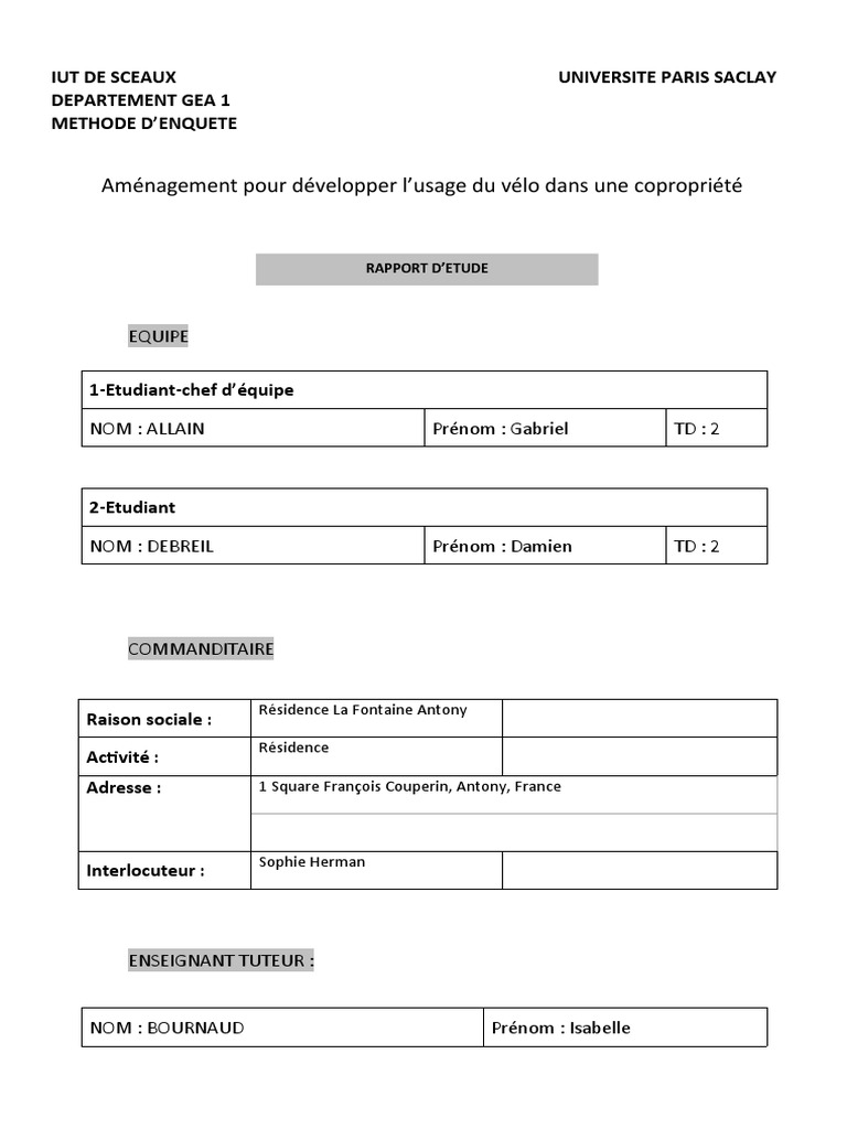 td2 Equiped Rapport-Annote 1 1 | Descargar gratis PDF | Gestion de projet