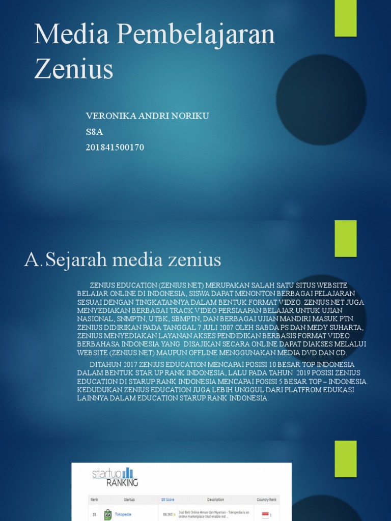 Sejarah dan Keunggulan Zenius | PDF | Karier & Perkembangan