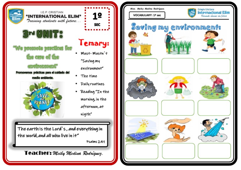 Temario 3 UNIDAD 1SEC y Ficha 1 Clase | PDF