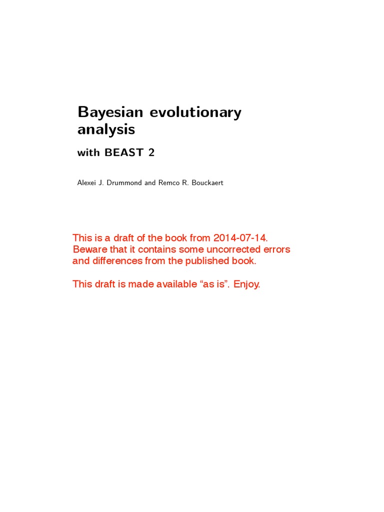 Beast - 1 Part of Book | PDF | Sequence Alignment | Molecular Phylogenetics