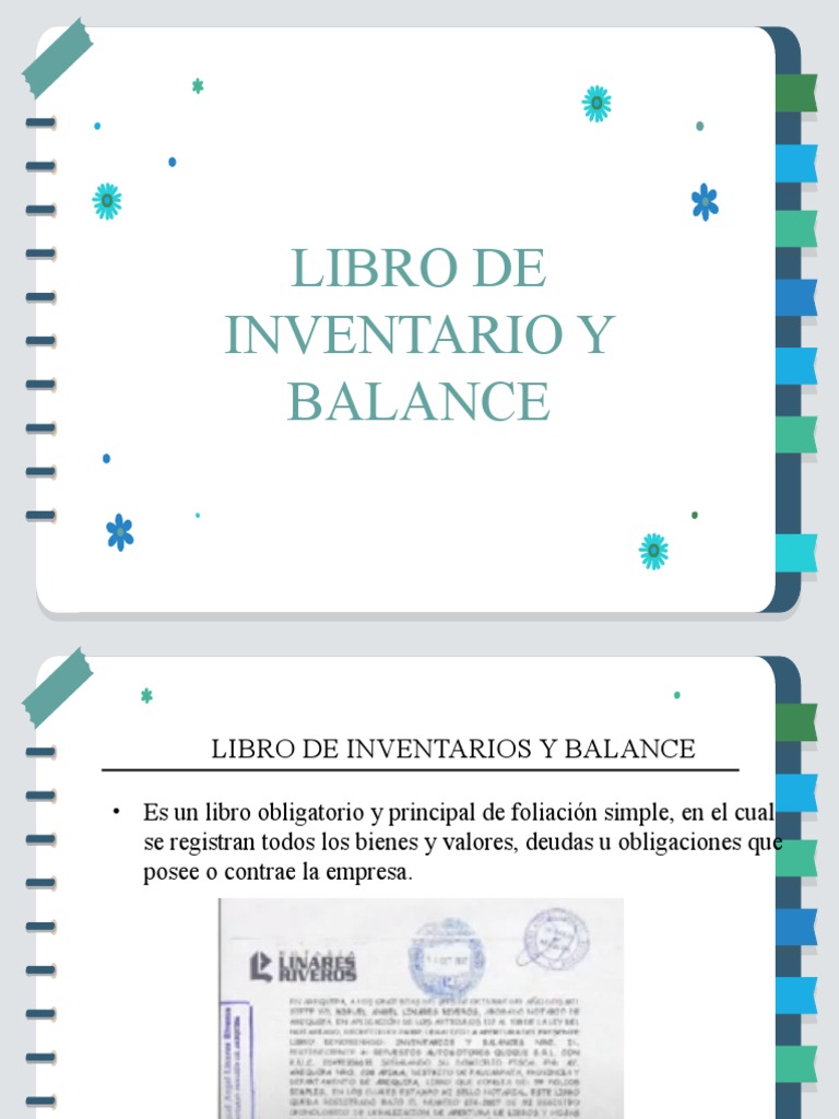 Libro de Inventario y Balance | PDF | Contabilidad | Hoja de balance
