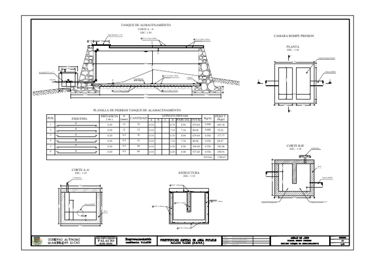 Plano de Tanque de Agua | PDF