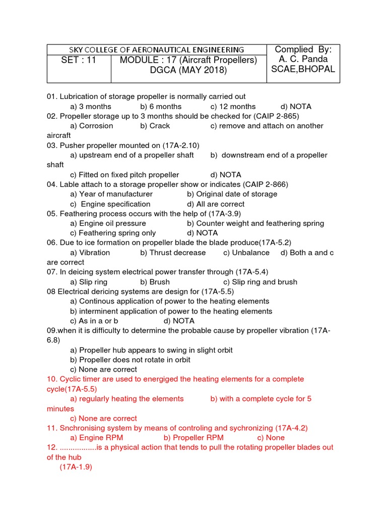 Aircraft Propeller Module Review | PDF | Propeller | Thrust