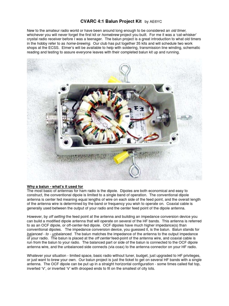 Dual Core Balun Construction Project | PDF | Antenna (Radio ...