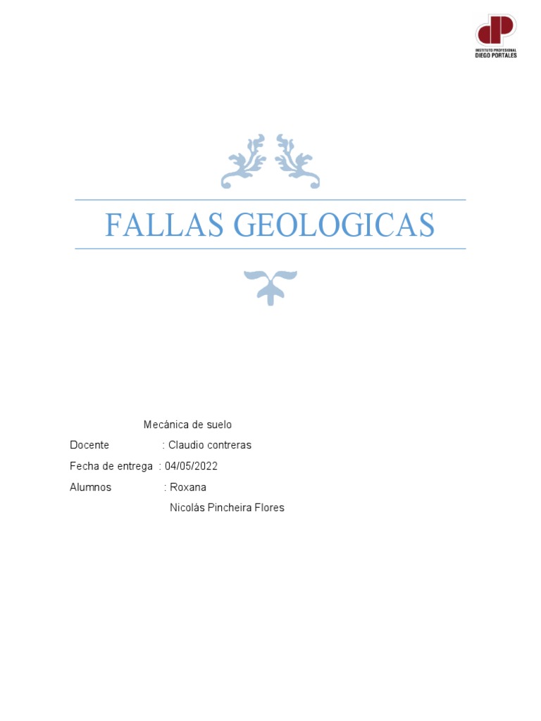 Trabajo Fallas Geologicas | PDF | Falla (geología) | Placas tectónicas