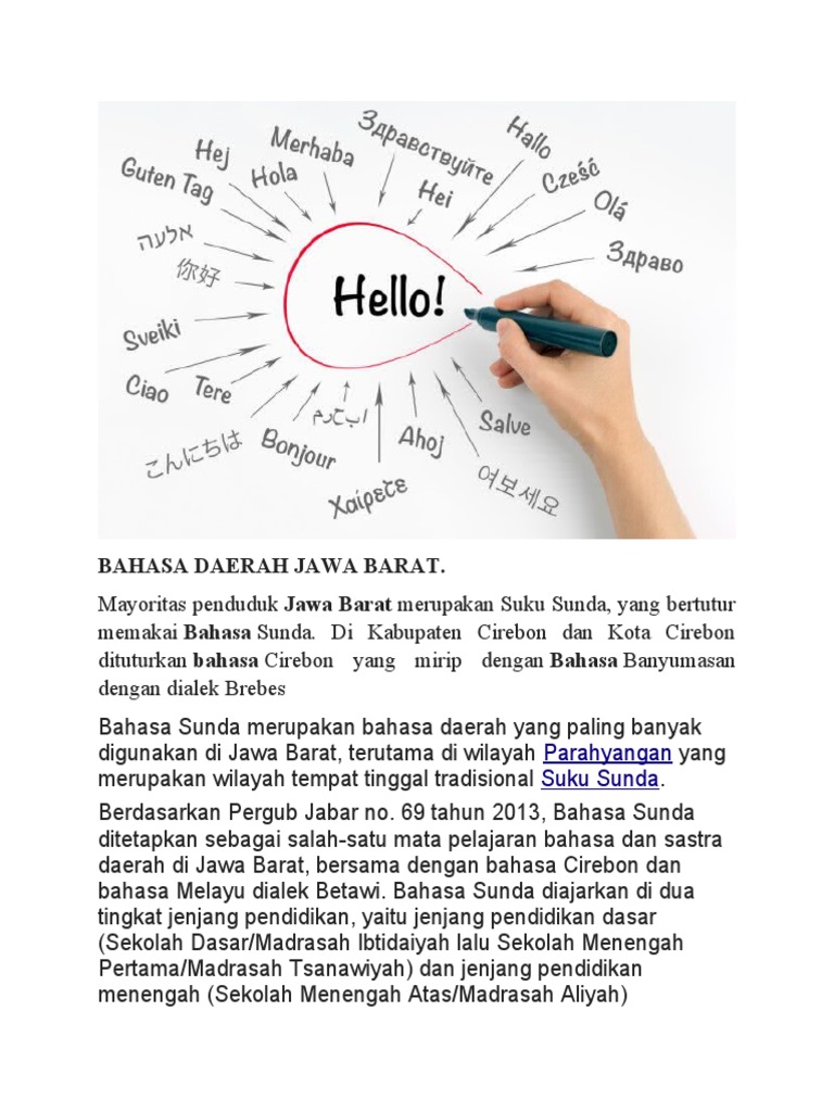 Bahasa Daerah Jawa Barat | PDF