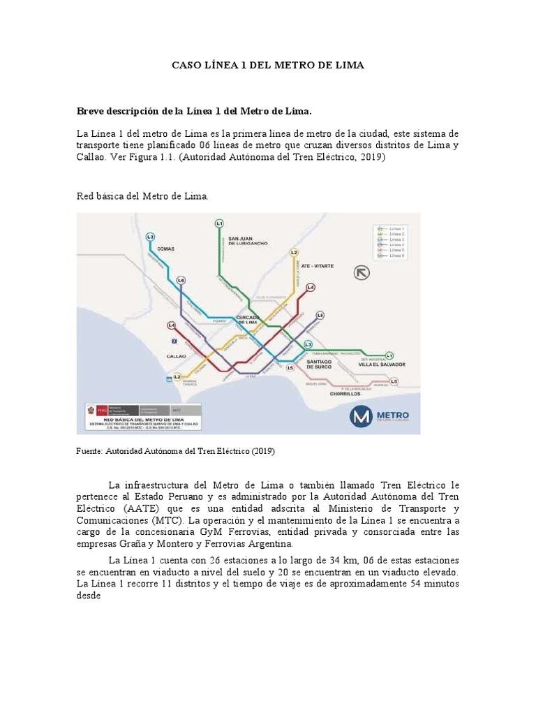 Análisis de la Línea 1 del Metro de Lima | PDF | Servicios públicos ...