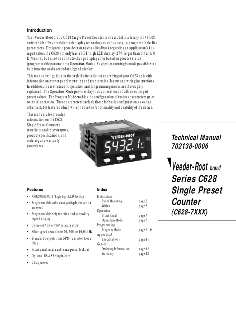 Veeder Root c628 7xxxx Manual | PDF | Parameter (Computer Programming) | Relay