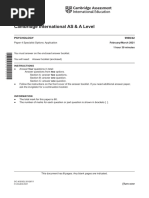 Psychology As:a Level (9990) - 2024:2026 Syllabus | PDF | Psychology ...