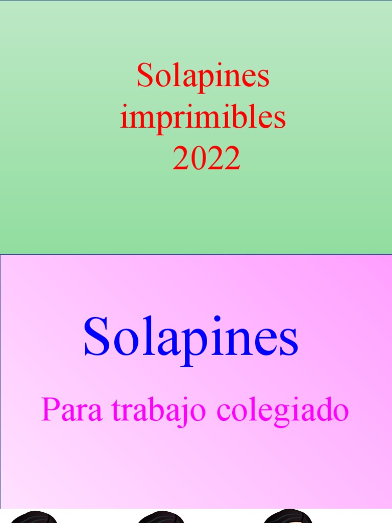 Solapines Imprimibles 2022 - InICIAL | PDF
