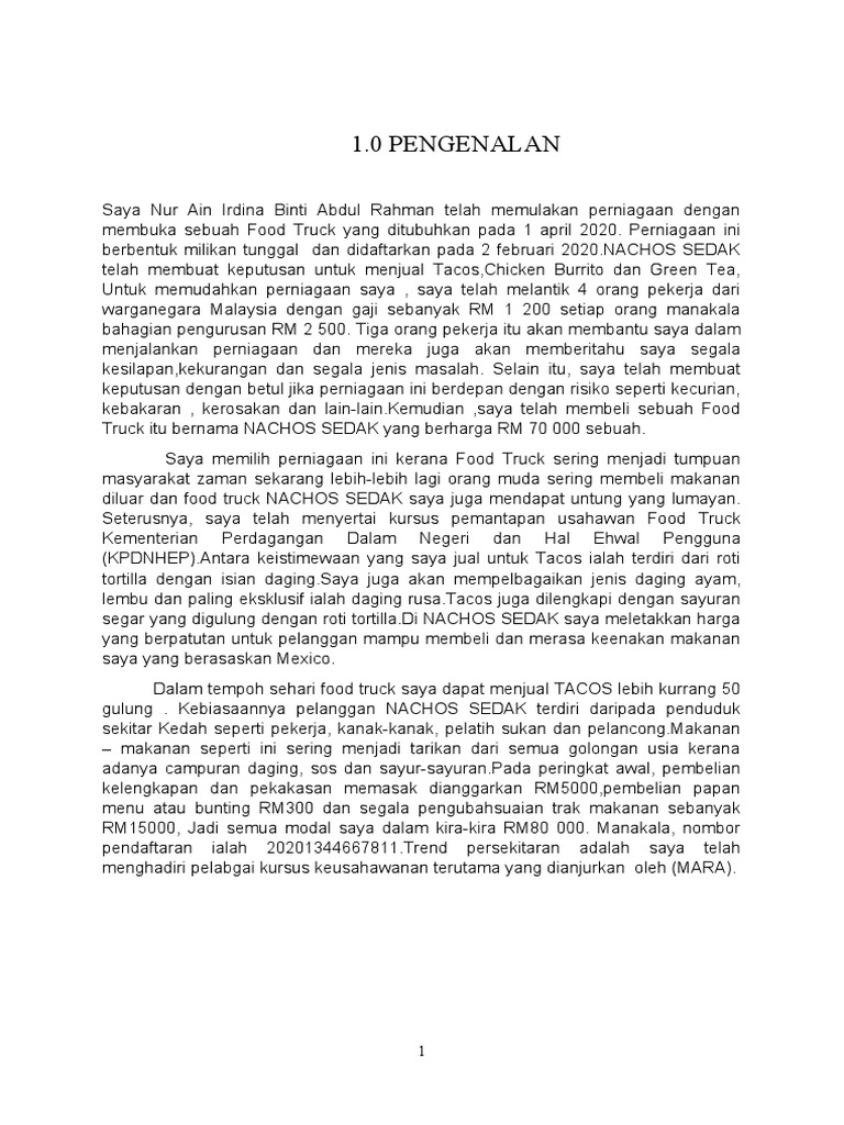 Perniagaaan Ain Irdina | PDF