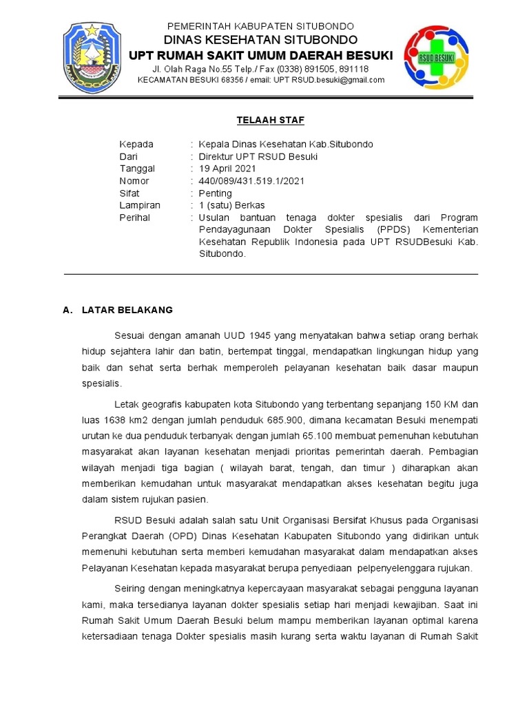 Telaah Usulan PPDS | PDF | Pengembangan Diri